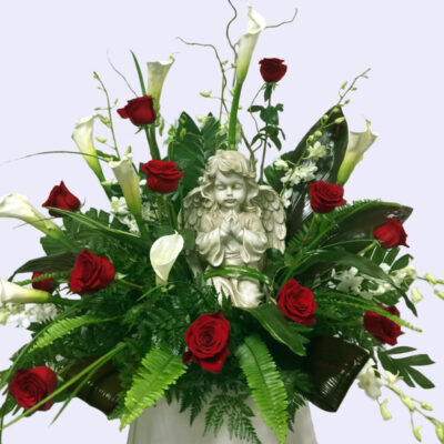 Large Arrangement Featuring a Rising Angel – Gibbons Funeral Home ...